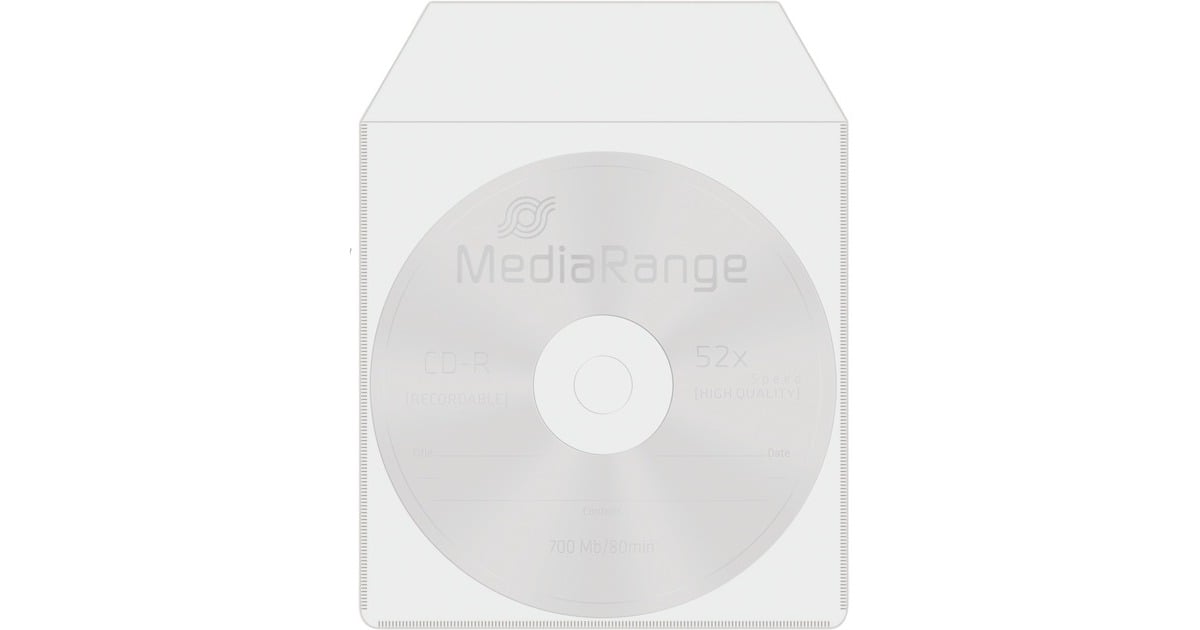 MediaRange CD/DVD Plastic Sleeves 50 Stuks, Bulk