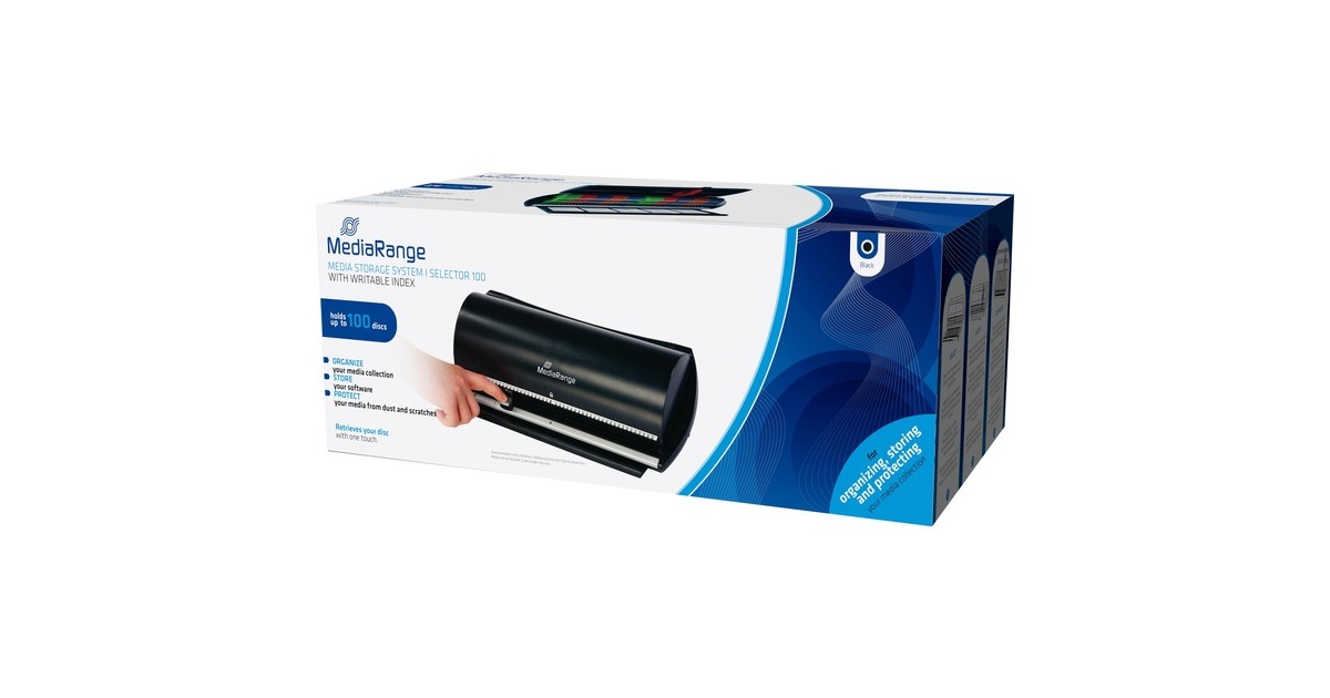 MediaRange CD/DVD Selector 100 opslag Zwart, Retail