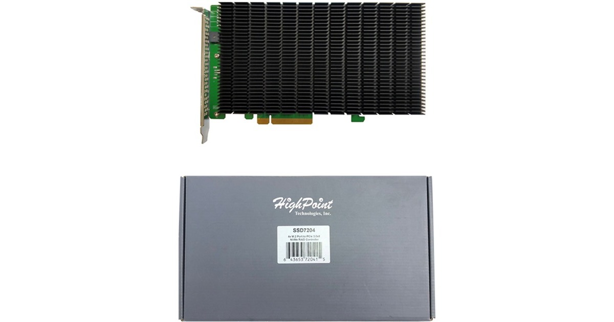 HighPoint 3rd-Gen NVMe SSD7204 controller