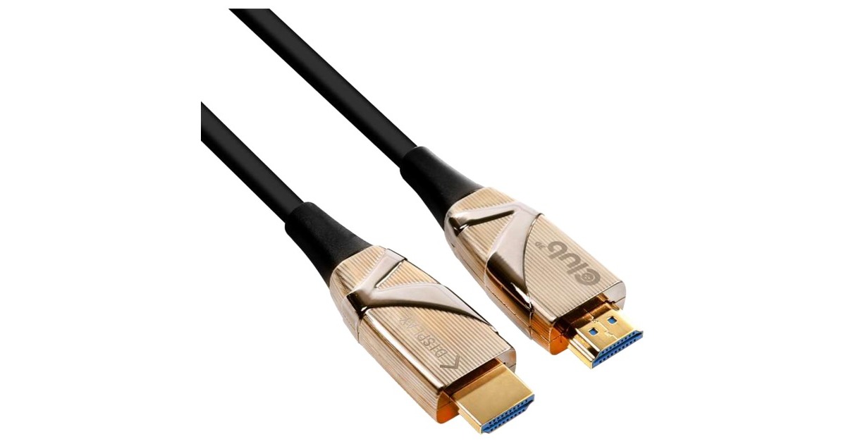 Club 3D HDMI 2.0 UHD Active Optical HDR kabel Zwart, 30 meter, 4K 60Hz