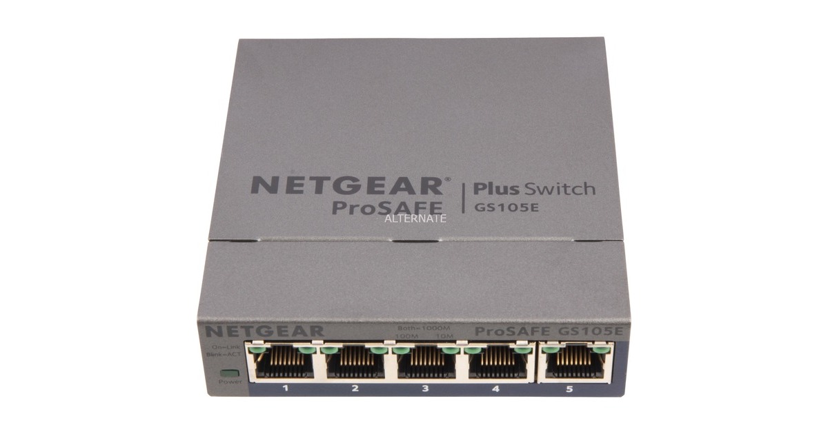 NETGEAR ProSAFE GS105E v2 switch Grijs
