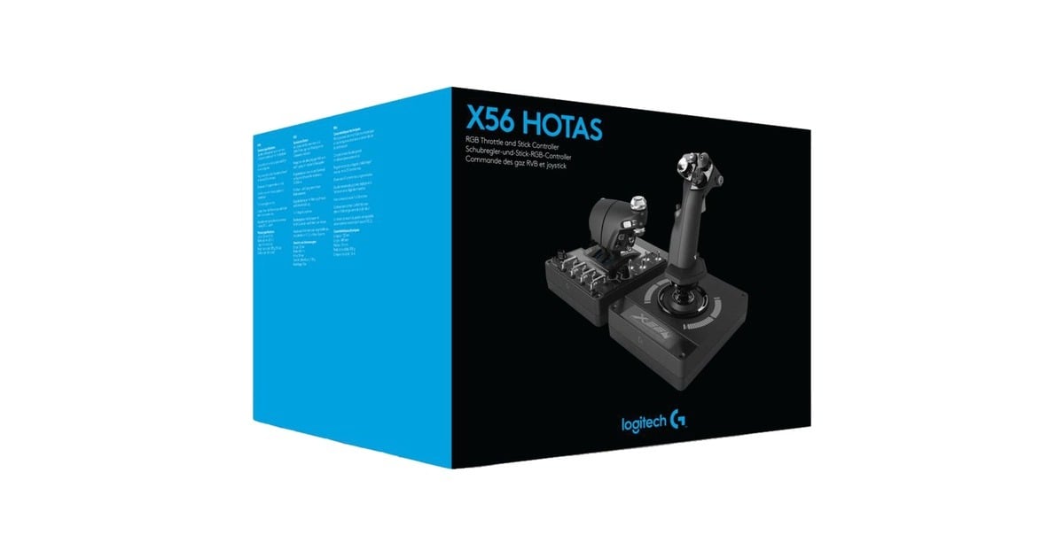 Logitech G X56 H.O.T.A.S. gaming hotas Zwart