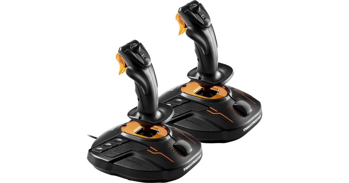 Thrustmaster T.16000M FCS Space Sim Duo joystick Zwart/oranje, PC