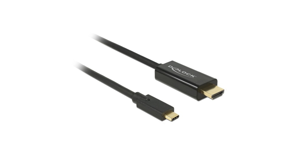 DeLOCK USB-C (male) > HDMI (male) (DP Alt Mode) kabel Zwart, 1 meter ...