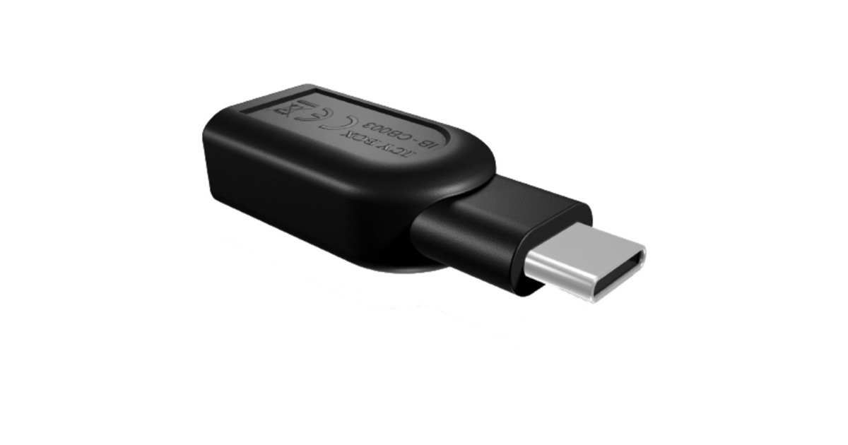 ICY BOX IB-CB003 USB 3.0 Type-C plug naar USB 3.0 Type-A adapter Zwart