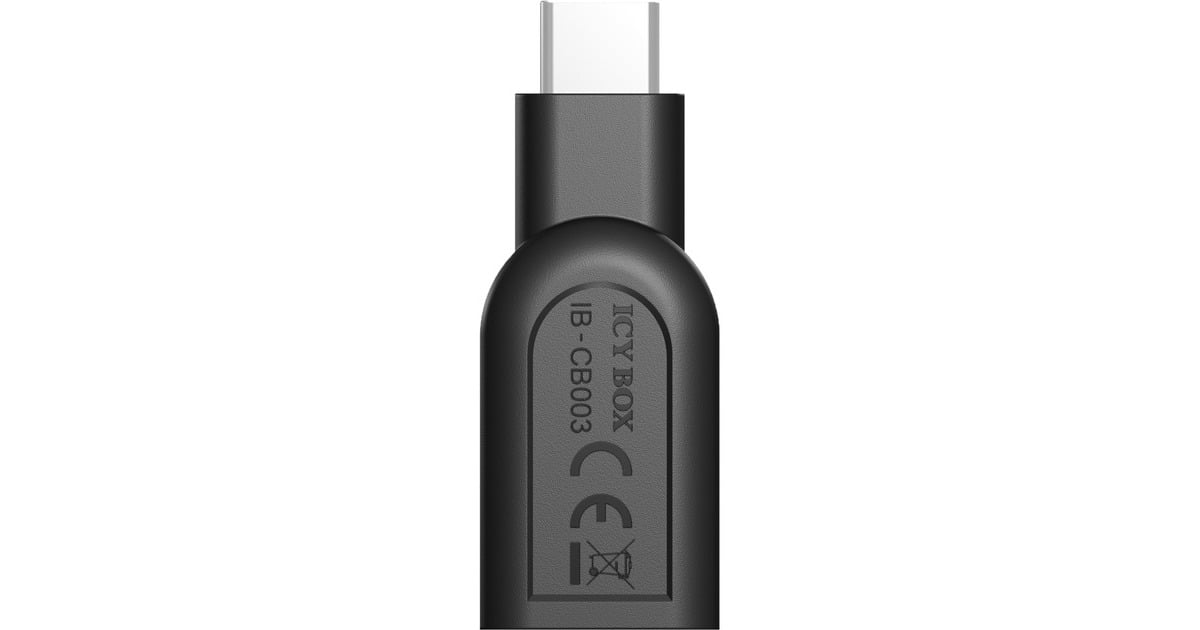 ICY BOX IB-CB003 USB 3.0 Type-C plug naar USB 3.0 Type-A adapter Zwart