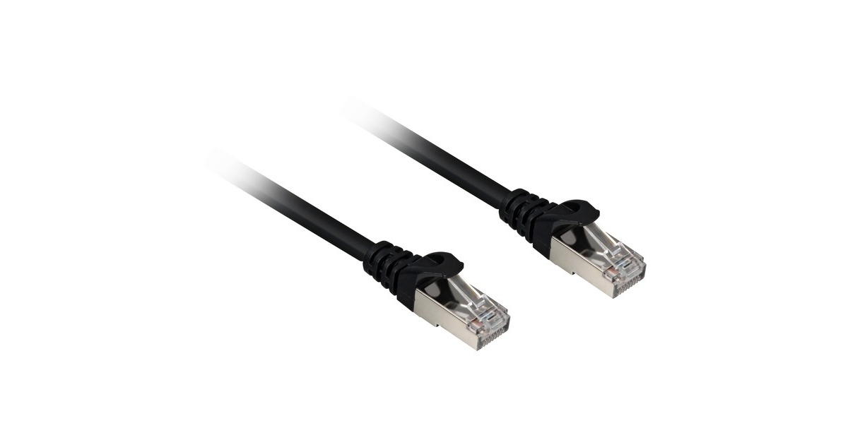 Sharkoon Patchkabel SFTP, RJ-45 met Cat.6a Zwart, 5 meter, Halogeenvrij