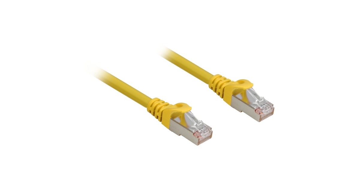 Sharkoon Patchkabel SFTP, RJ-45 met Cat.6a Geel, 5 meter, Halogeenvrij