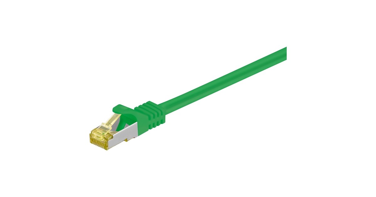 goobay Patchkabel RJ-45 Cat.6a S/FTP (PIMF), met Cat.7 Groen, 10 meter