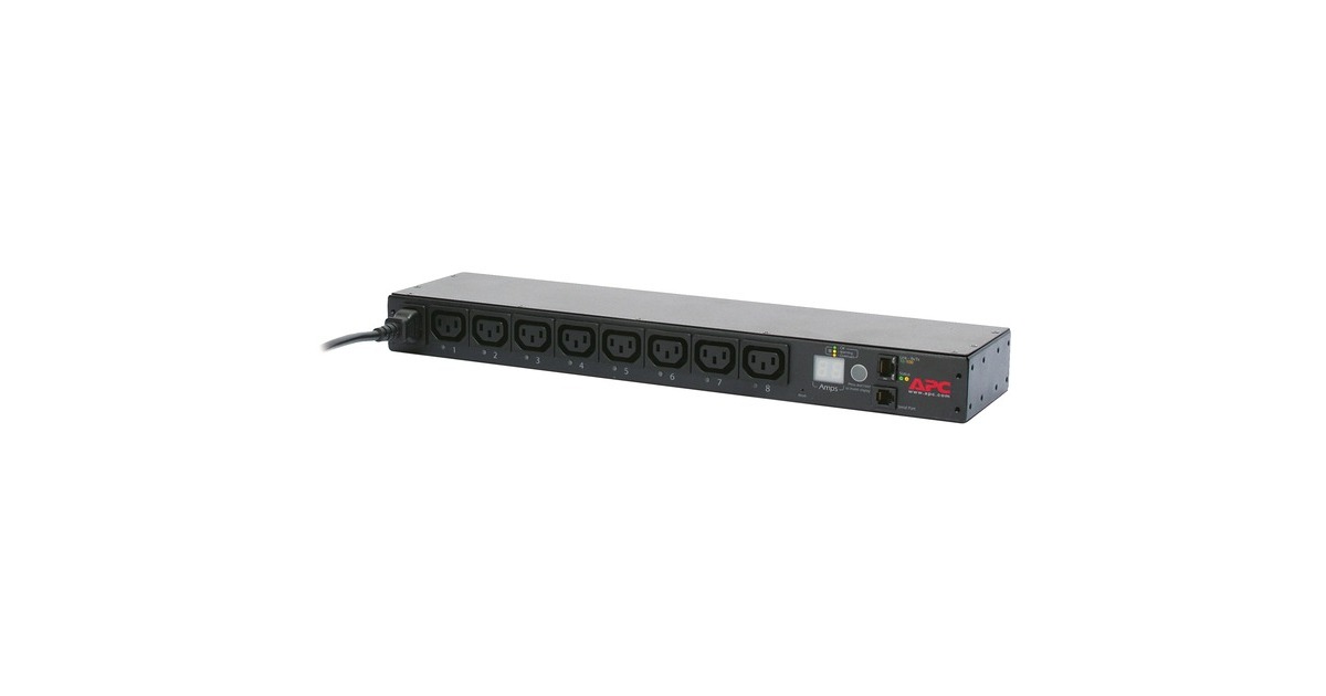 APC APC Rack PDU Switched 1U AP7920B Zwart