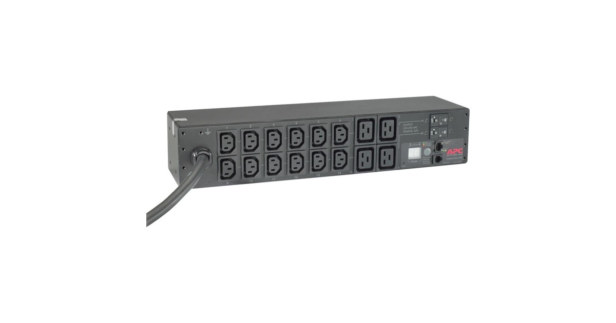 APC Rack PDU Metered AP7822B 0U/2U, 12x C13, 4x C19, IEC 309 32A stekker