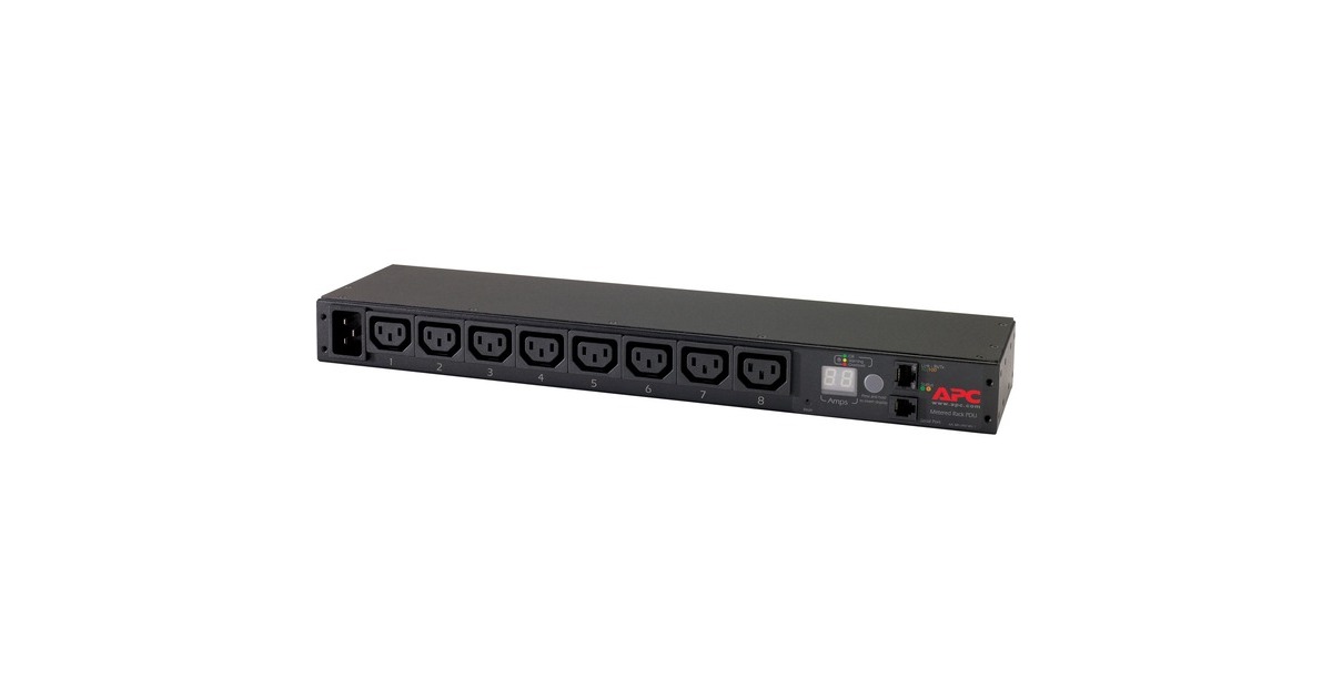 APC Rack PDU, Metered, AP7821B 0U/1U, 8x C13, C20 stekker