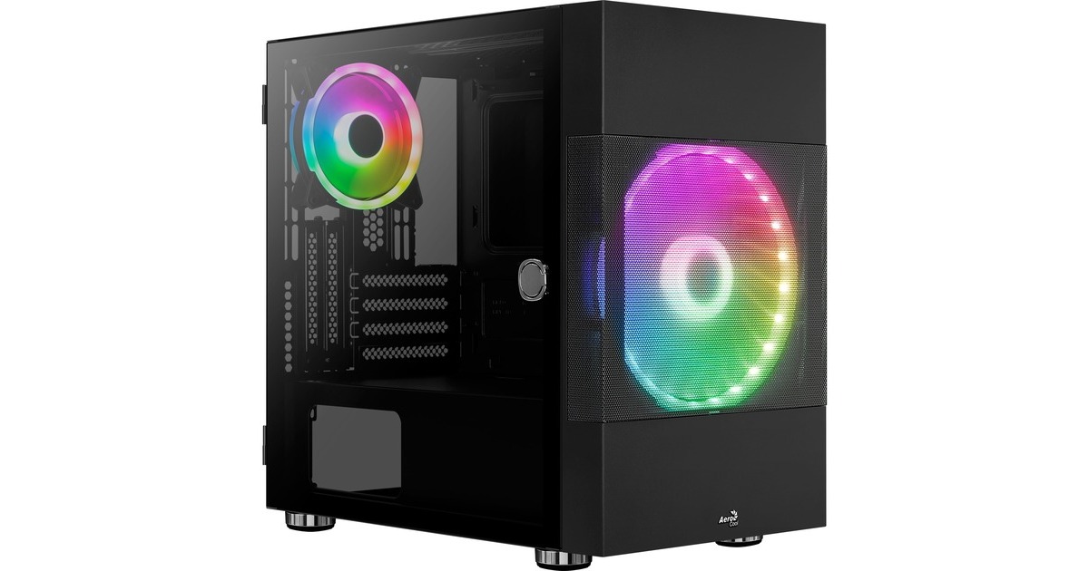 Aerocool Atomic v2 mini tower behuizing Zwart | 2x USB-A | Window