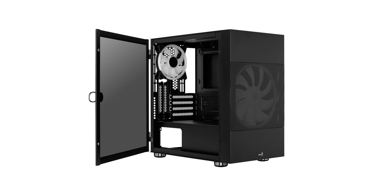 Aerocool Atomic v2 mini tower behuizing Zwart | 2x USB-A | Window