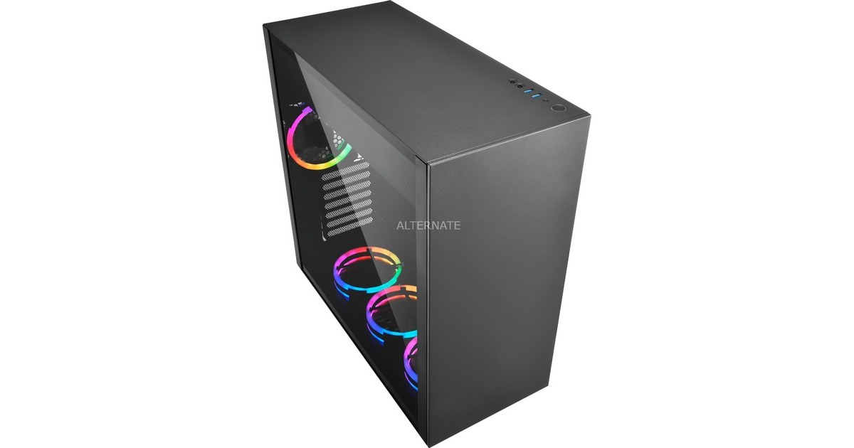 Sharkoon PURE STEEL RGB midi tower behuizing Zwart | 2x USB-A | RGB ...