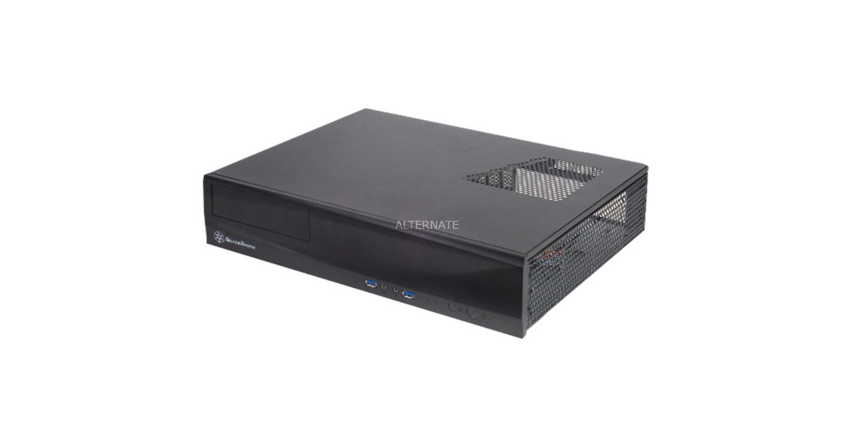 SilverStone Milo ML03B desktop behuizing Zwart | 2x USB-A