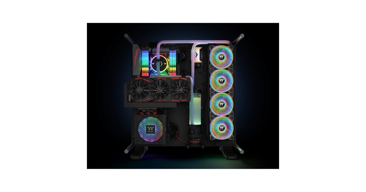 Thermaltake Riing Quad 12 RGB Radiator Fan TT Premium Edition 3 Pack ...