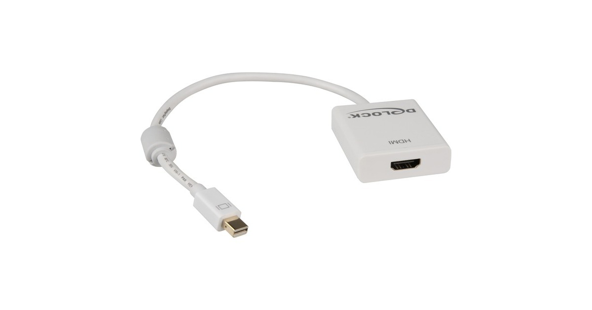 DeLOCK Mini DisplayPort > HDMI adapter Wit, 0,2 meter, 4K