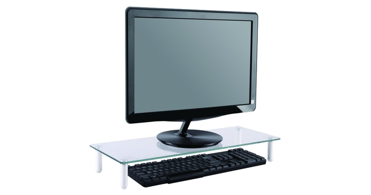 Neomounts NSMONITOR10 monitor/laptop verhoger bevestiging Transparant