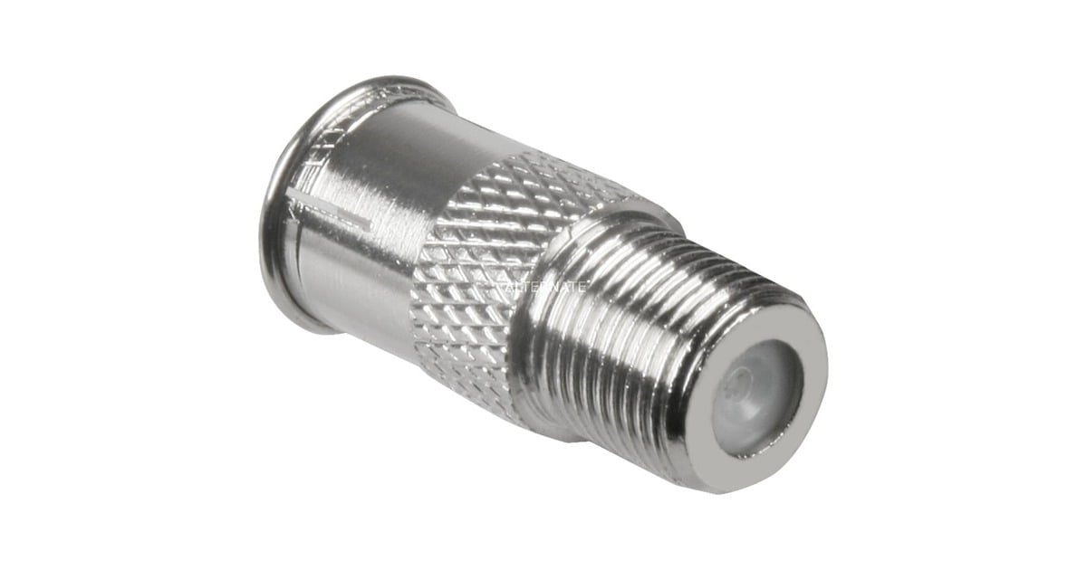 goobay Adapter F-aansluiting naar Coax-aansluiting Zilver