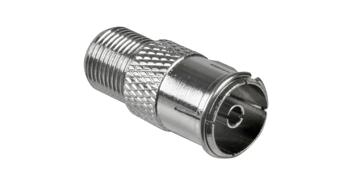 goobay Adapter F-aansluiting naar Coax-aansluiting Zilver