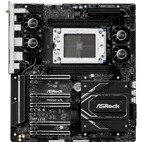 ASRock TRX50 WS socket sTR5 moederbord Zwart, RAID, 2,5Gb-LAN, WLAN, BT ...