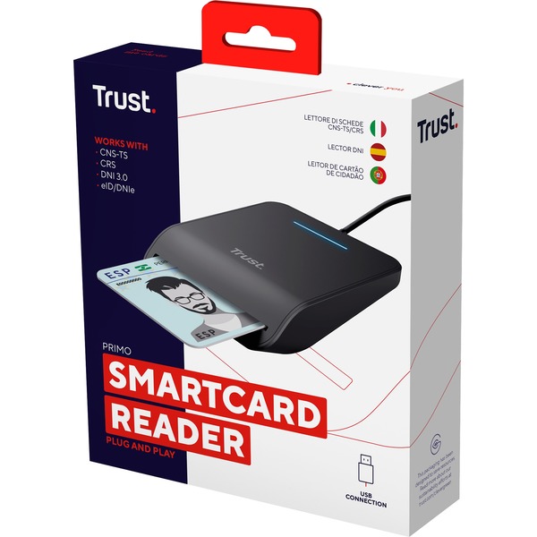 Trust Primo Smartcardlezer kaartlezer Zwart