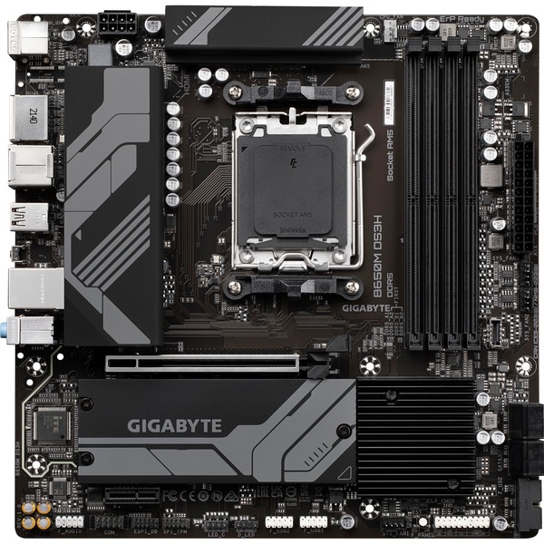GIGABYTE B650M DS3H, socket AM5 moederbord Donkerbruin, RAID, 2.5 Gb-LAN, 7.1 Audio, Micro-ATX