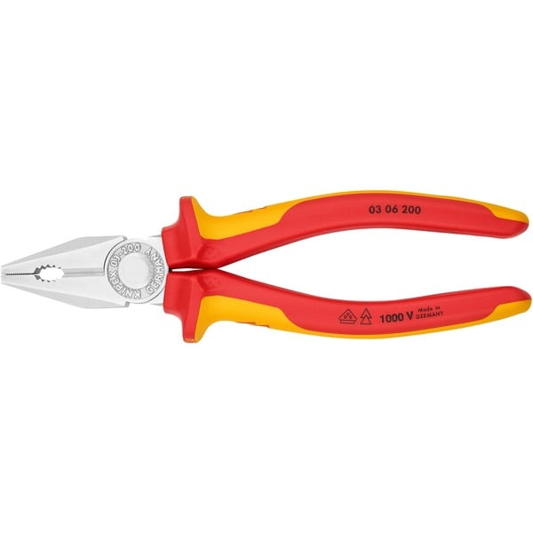 Knipex Kombi-tang 03 06 200 VDE combinatietang Rood/geel, 200mm