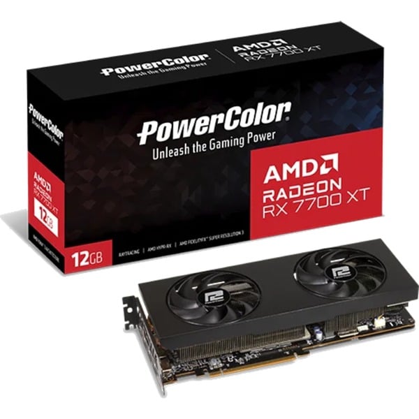PowerColor Radeon RX 7700 XT 12GB GDDR6 grafische kaart 1x HDMI, 3x ...