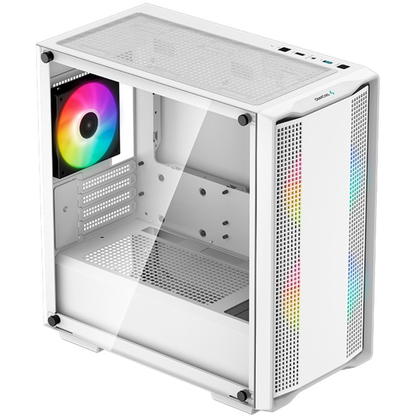 Deepcool CC360 ARGB midi tower behuizing Wit | 2x USB-A | RGB ...