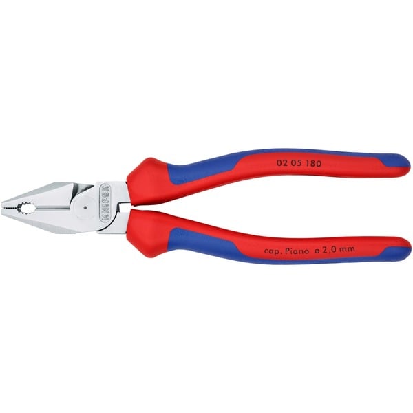 Knipex Kracht-Kombitang 180 mm combinatietang Rood/blauw