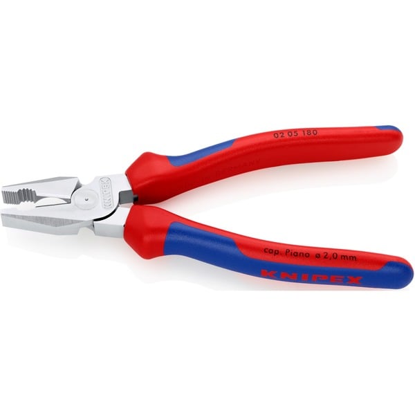 Knipex Kracht-Kombitang 180 mm combinatietang Rood/blauw