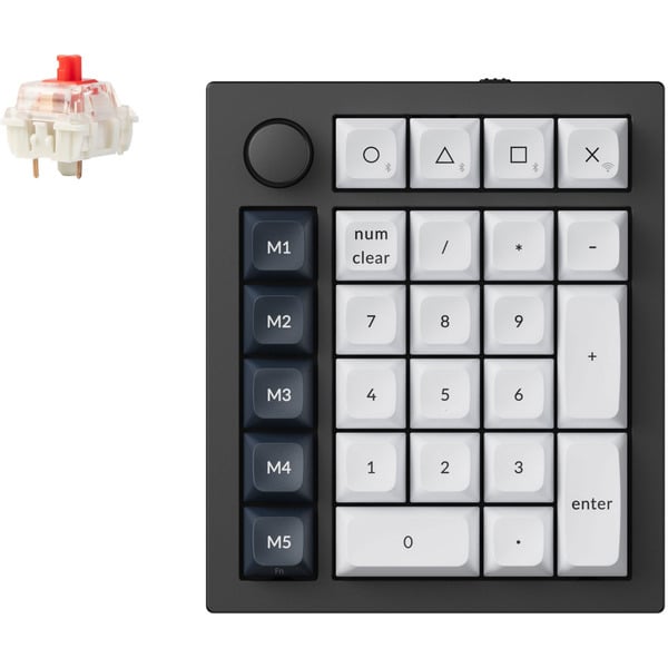 Keychron Q0 Max gaming numpad Zwart/wit, Gateron Jupiter Red, RGB leds ...