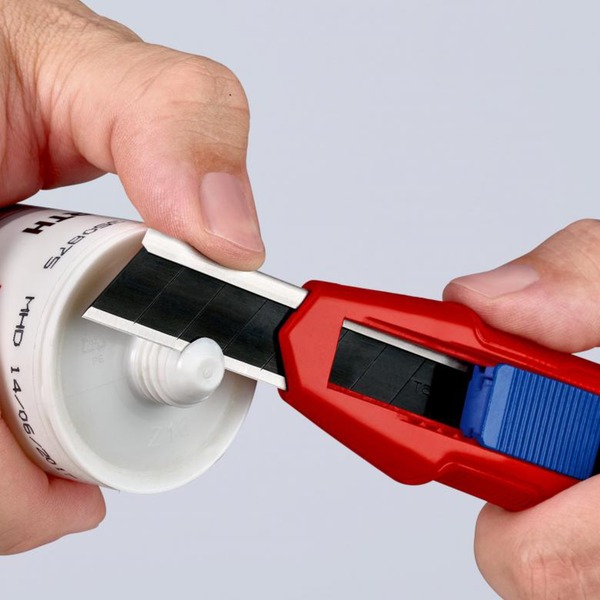 Knipex CutiX Universele mes stanleymes Rood/blauw, incl. 2 mesbladen