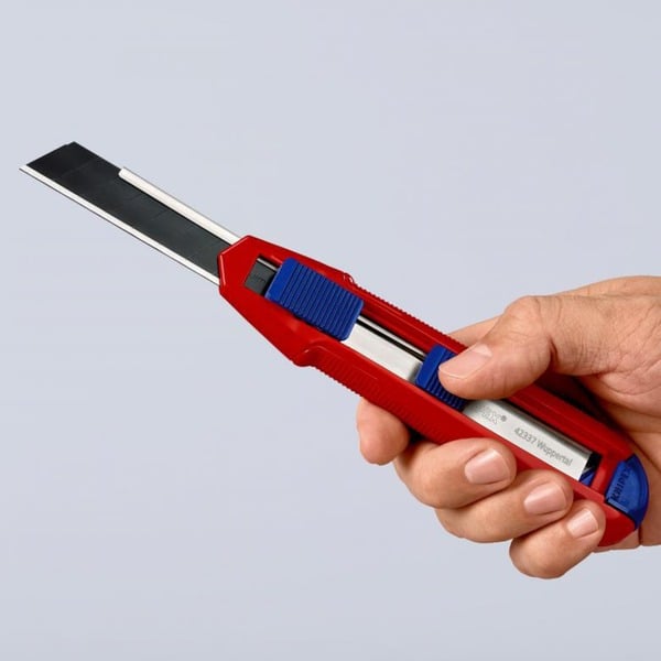 Knipex CutiX Universele mes stanleymes Rood/blauw, incl. 2 mesbladen