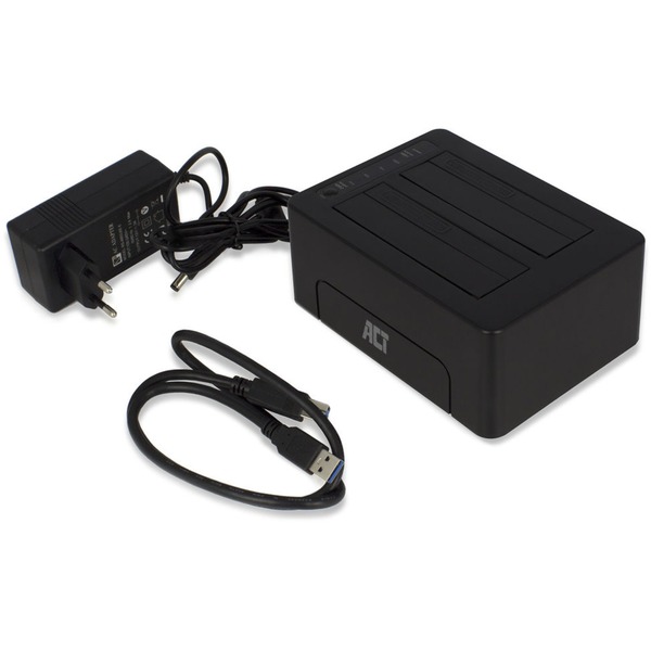 ACT Connectivity 2,5" en 3,5" SATA dual harde schijf docking station ...