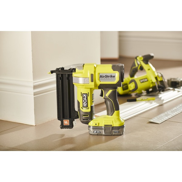 Ryobi ONE+ 18V Accu 18G Tacker R18GN18-0 spijkerpistool Groen/zwart ...