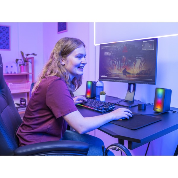 Trust GXT 611 WEZZ ILLUMINATED 2.0 RGB Speaker set pc-luidspreker Zwart ...