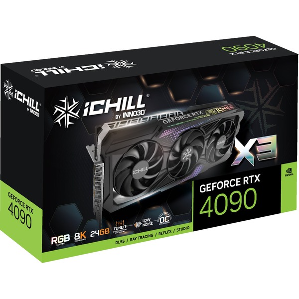INNO3D GeForce RTX 4090 ICHILL X3 grafische kaart 1x HDMI, 3x DisplayPort