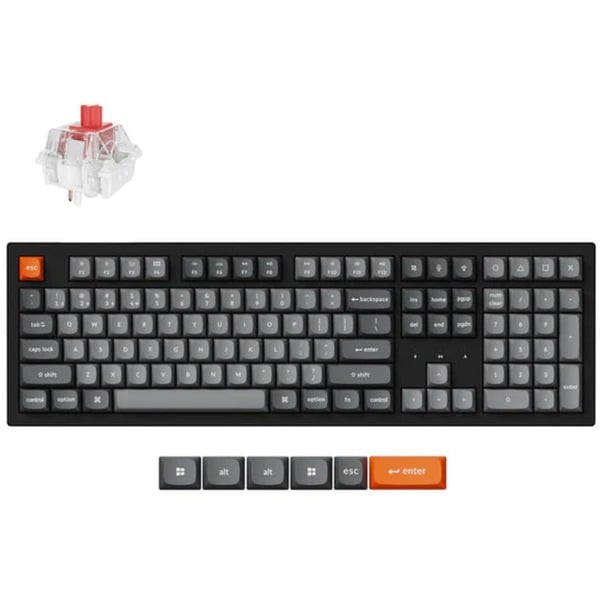 Keychron K10 Max-H1, toetsenbord Zwart, US lay-out, Keychron Super Red ...