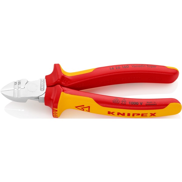 Knipex Diagonale striptang 1426160 kniptang Rood/geel