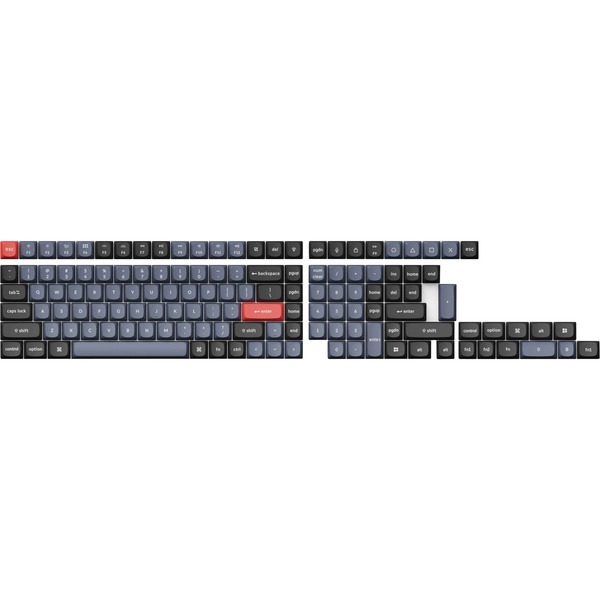 Keychron Double-Shot PBT OSA Full Keycap-Set - Black And Grey keycaps ...
