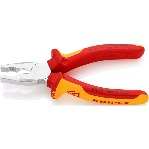 Knipex Kombitang 01 06 160 combinatietang Rood/geel