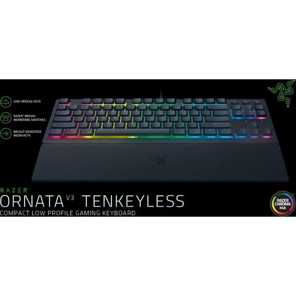 Razer Ornata V3 TKL, gaming toetsenbord Zwart, US lay-out, Razer Hybrid ...