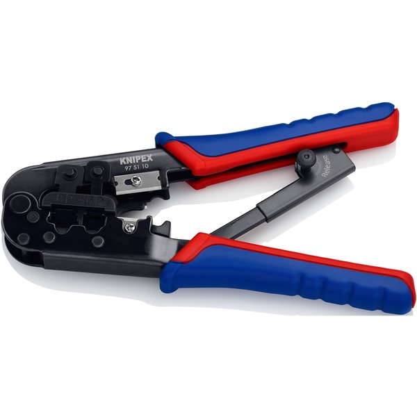 Knipex Krimptang 97 51 10 SB Blauw/rood, RJ-11/12 en RJ-45 stekker