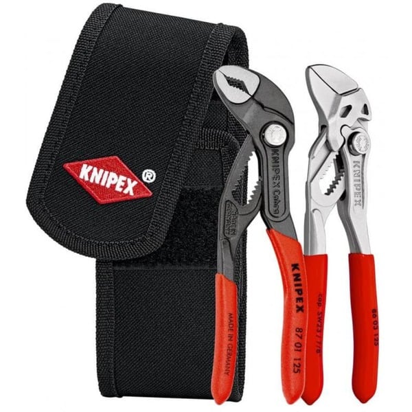 Knipex Mini-tangenset in gereedschapsriem Rood/zwart