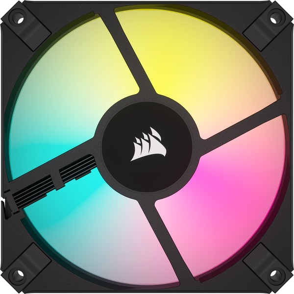 Corsair iCUE AF120 RGB SLIM 120 mm case fan Zwart, 4-pins PWM fan-connector Corsair iCUE AF120 RGB SLIM 120 mm case fan Zwart, 4-pins PWM fan-connector