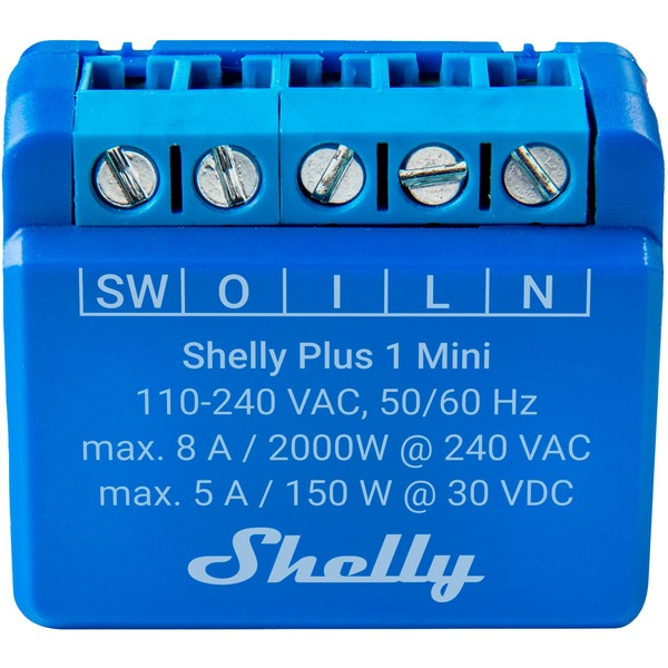 Shelly 1 Mini Gen3 relais Blauw
