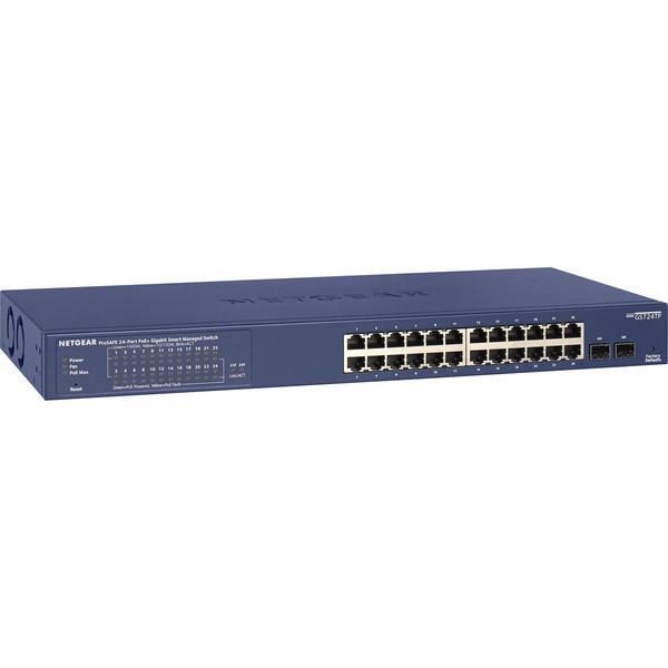 NETGEAR GS724TPv3 switch Blauw